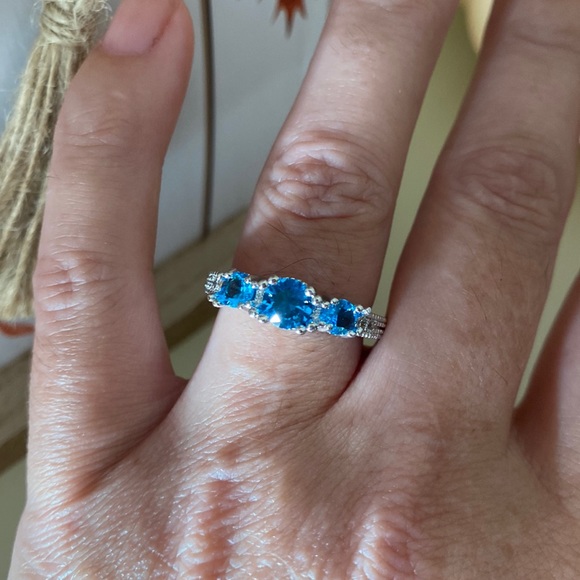 Jewelry | Blue Crystal Ring | Poshmark